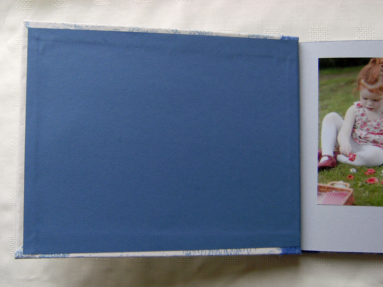 Baby Photo Album - Large Blue Silk & Beatrix Potter Fabric Album ...